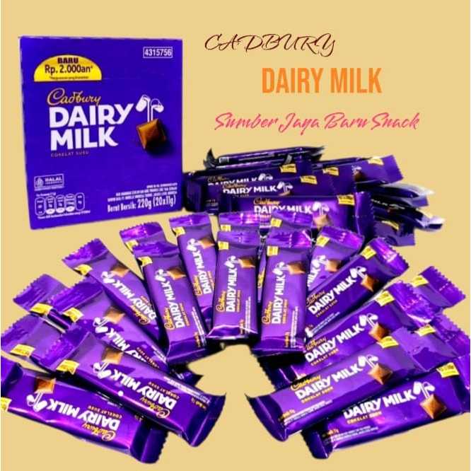 Jual Cadbury Dairy Milk Bars | 1 Box Isi 20 Pcs | Shopee Indonesia