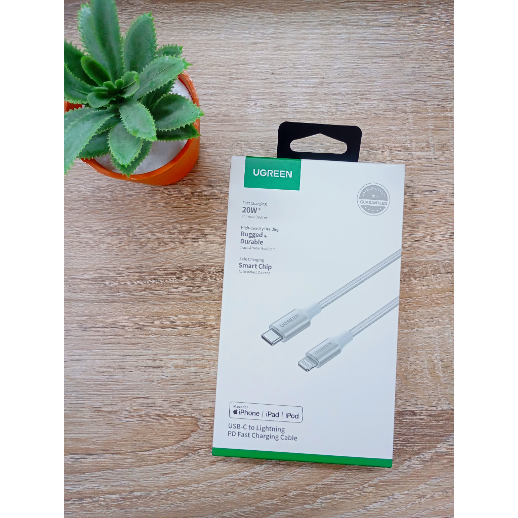 Jual UGREEN Kabel Charger Handphone Usb C To Lightning 20w Braided ...