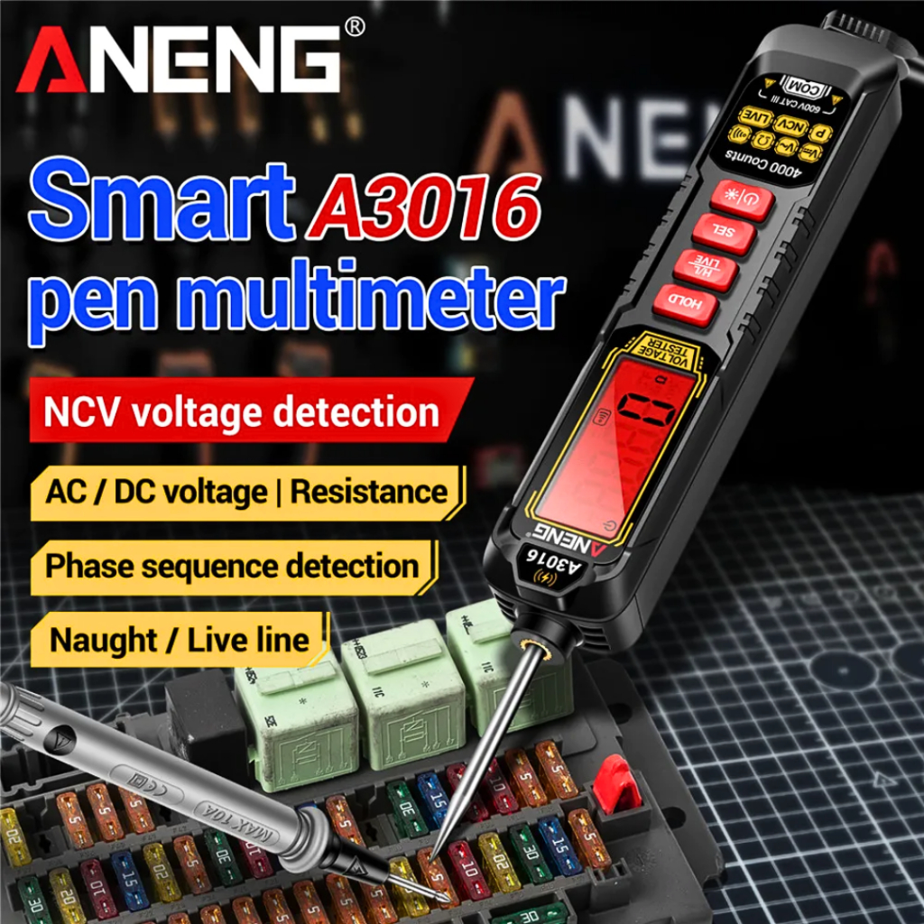 Jual MALL ANENG A3016 Tespen Listrik cek kabel putus digital tester pen ...