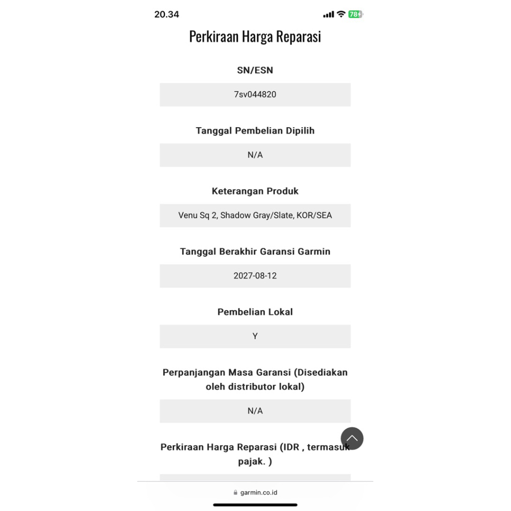 Jual baru pake beberapa hari smart watch garmin venu sq 2 TAM | Shopee Indonesia