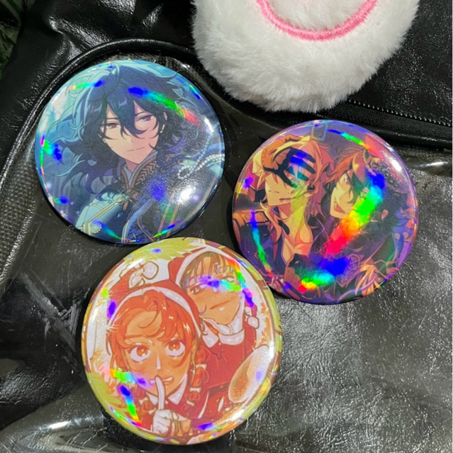 Jual PIN PENITI BADGE CUSTOM 44 & 58 // GLITTER HOLOGRAM GLOSSY DOFF ...