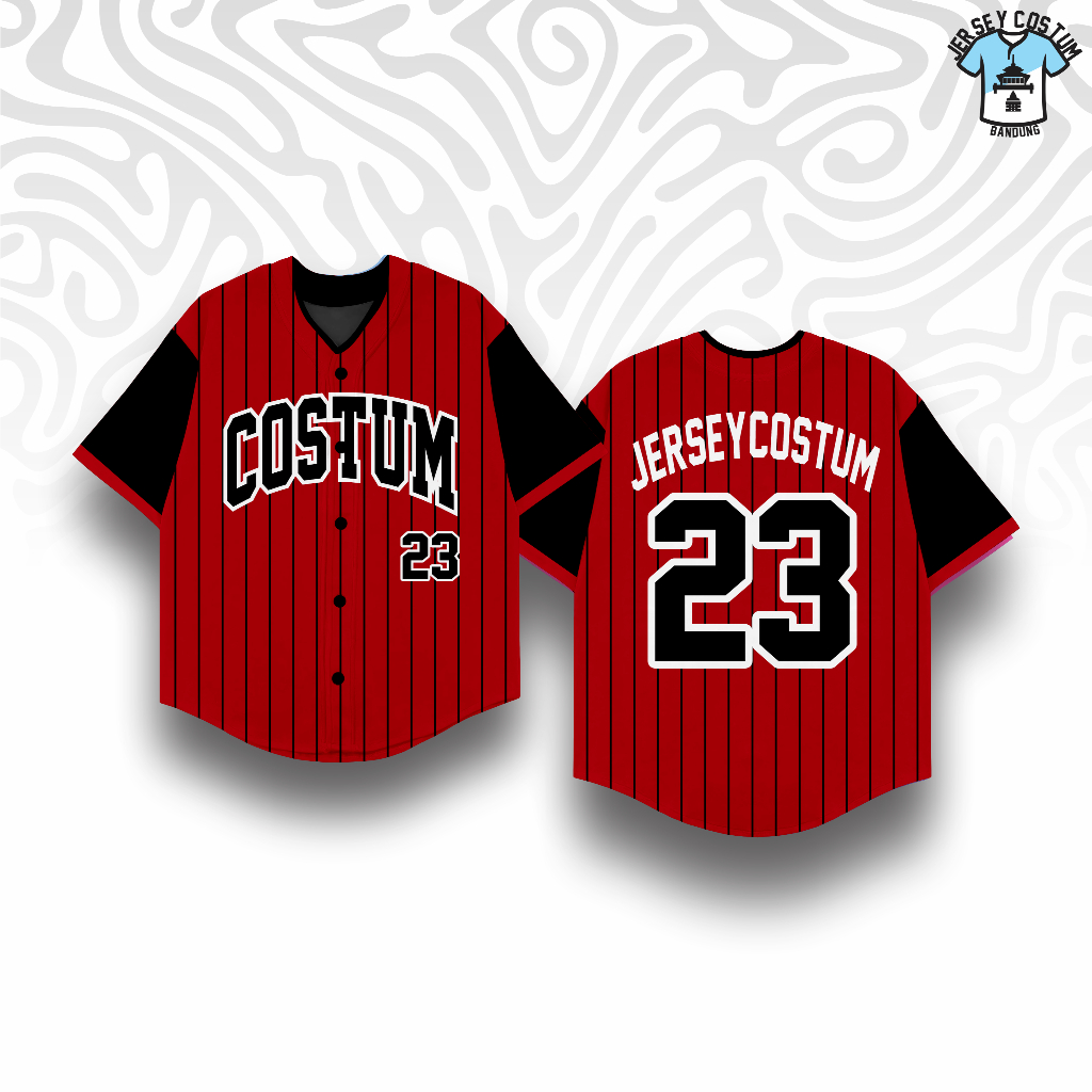 Jual Jersey Baseball Custom Free Desain - Request Warna Nama Nomor Logo ...