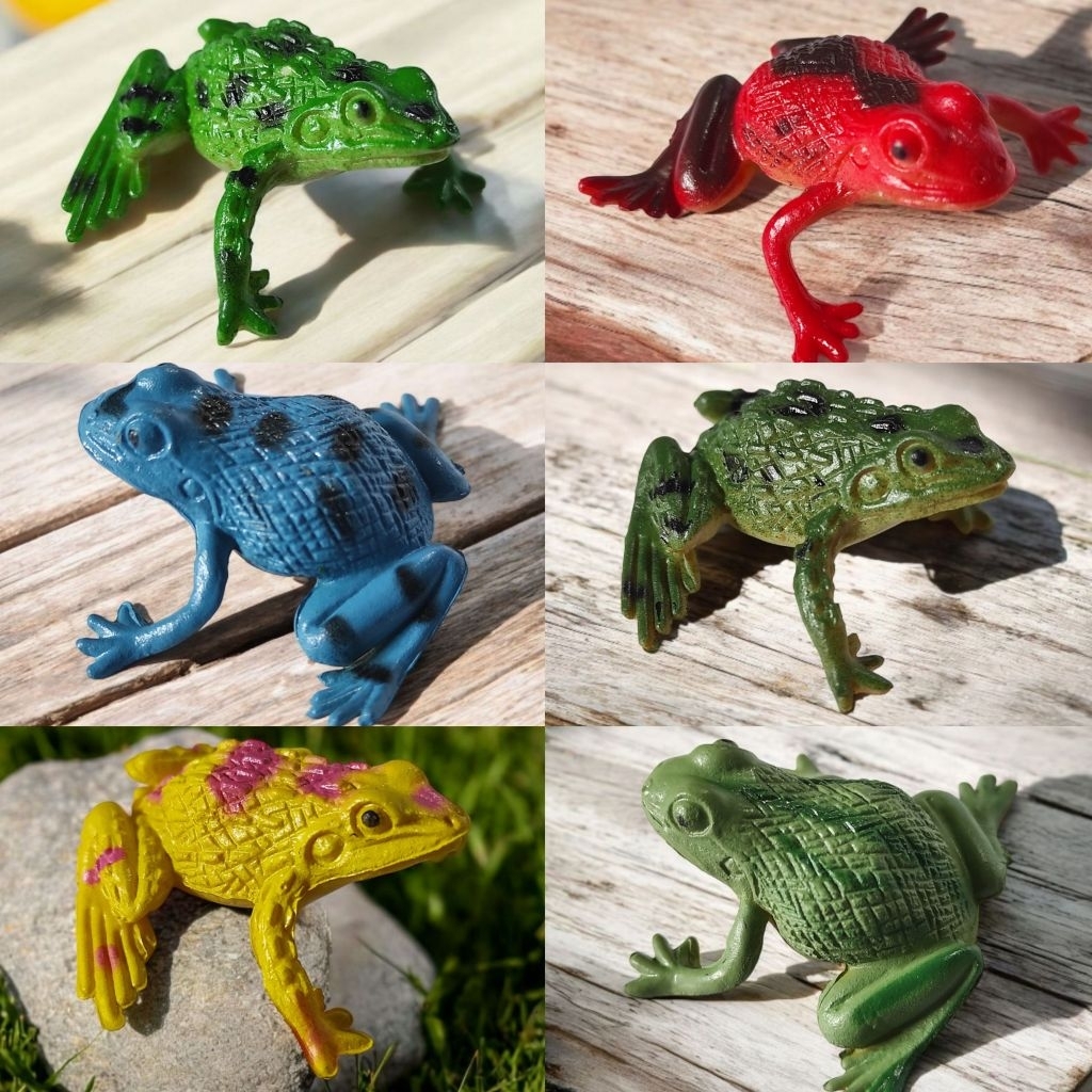 Jual Mainan Miniatur Figure Katak Kodok Karet Prank Frog Toys Hewan ...