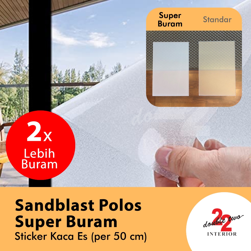 Jual Sandblast Polos EXTRA BURAM / Sunblast Kaca / Sticker Kaca Es (per ...