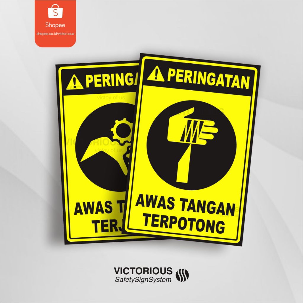 Jual Sticker Safety K3 Bahaya Mekanis Rambu Peringatan Awas Tangan ...