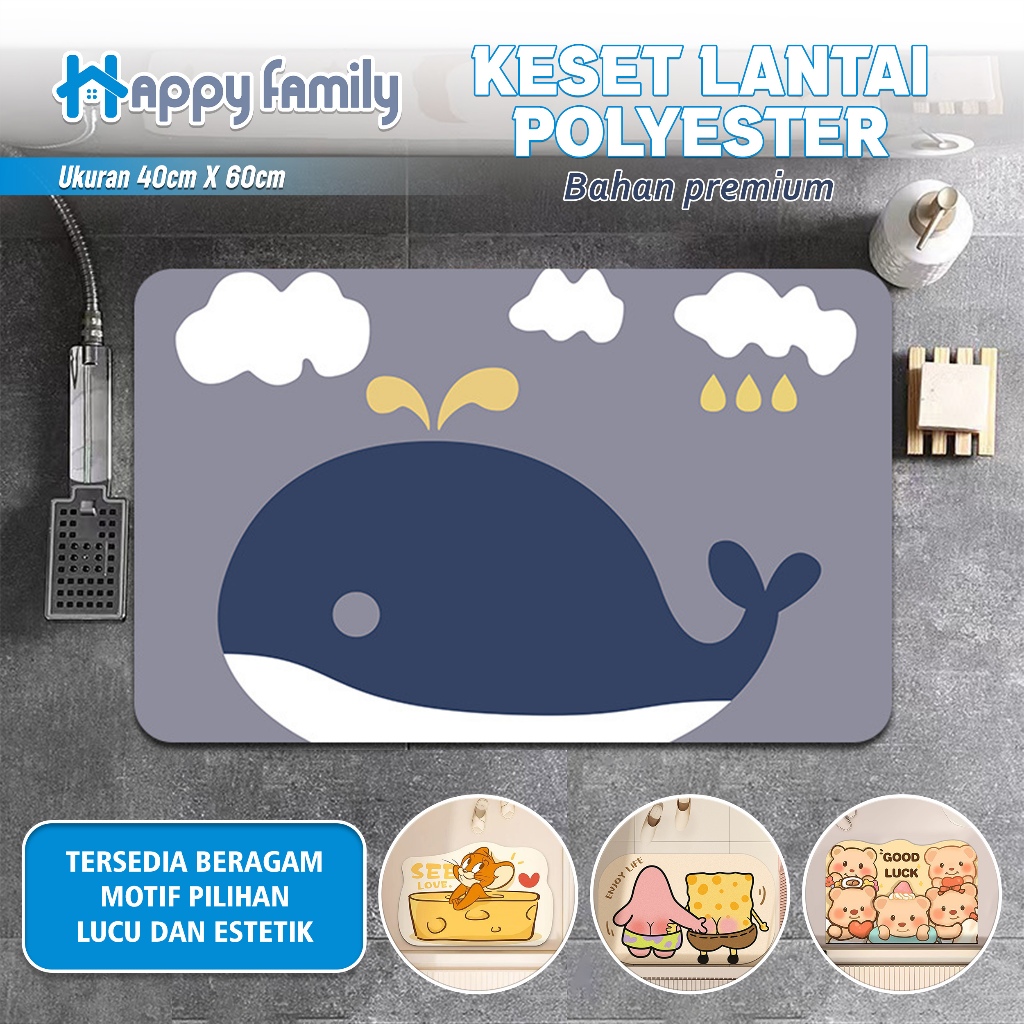 Jual (HF) NEW!! Keset Lantai Polyester Motif Unik Lucu UK 40x60CM ...