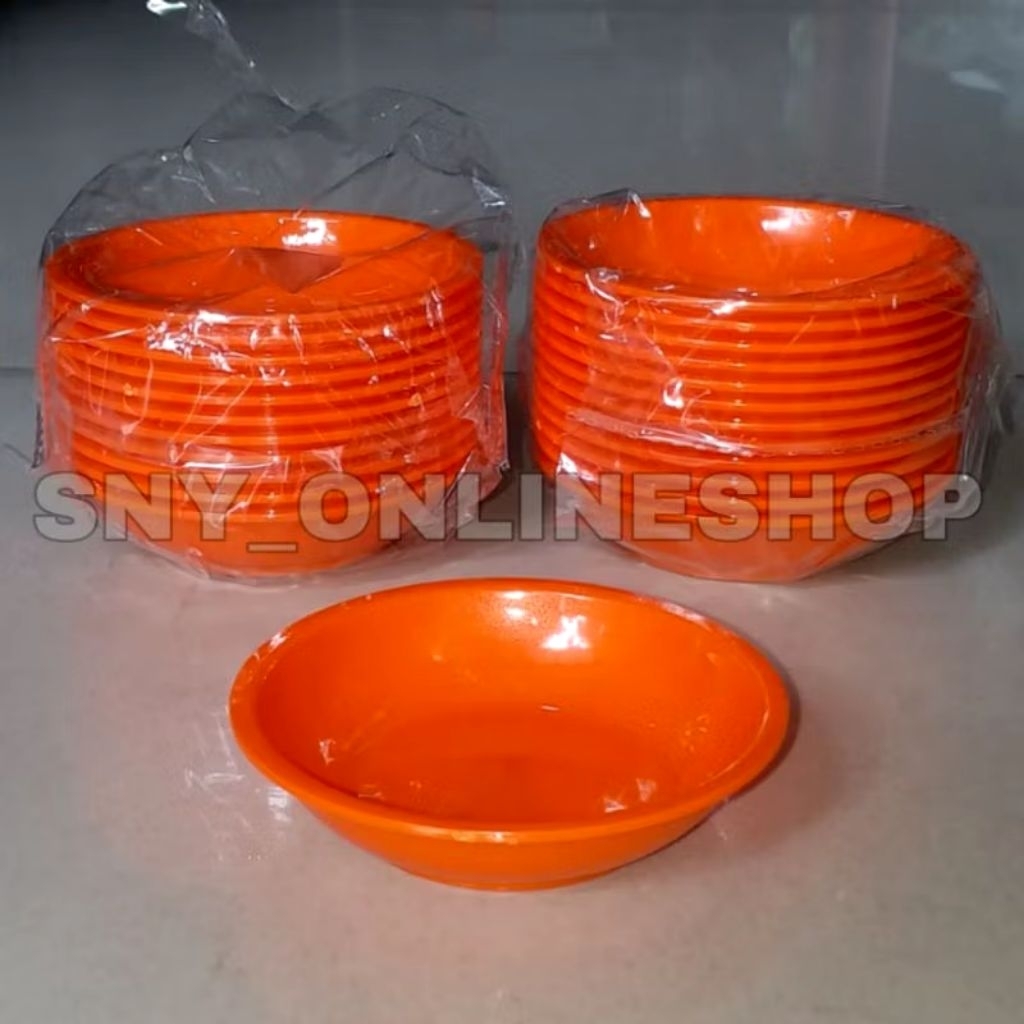 Jual Tempat / Mangkok Sambal / Saos Besar Melamine Orange (12pcs ...