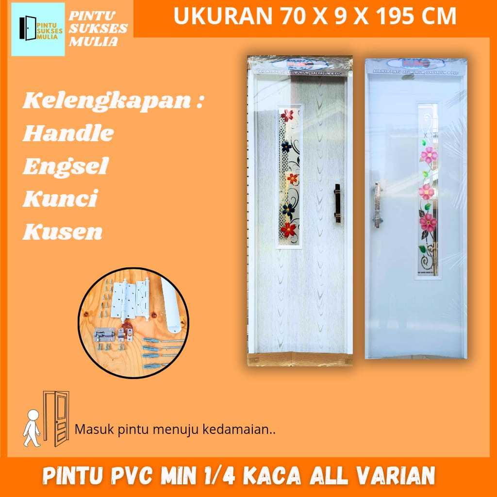 Jual Pintu WC PVC Minimalis 1/4 Kaca Putih Tebal Premium Elegan Estetik ...