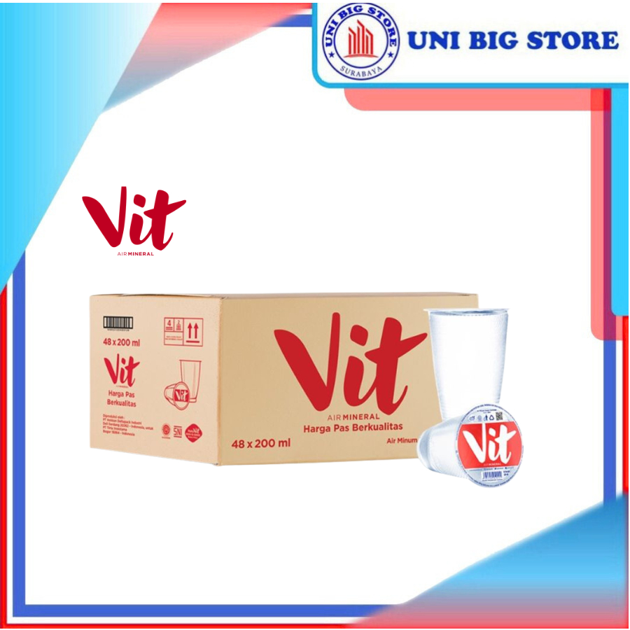 Jual Vit Air Mineral 200 ml x 48 pcs Gelas DUS | Shopee Indonesia