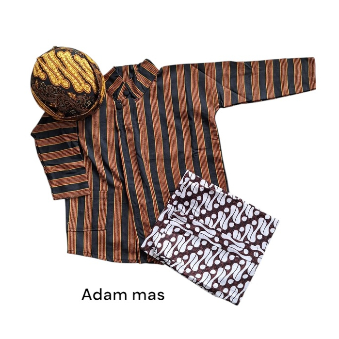 Jual Setelan baju lurik anak laki laki Set baju adat jawa anak Setelan ...
