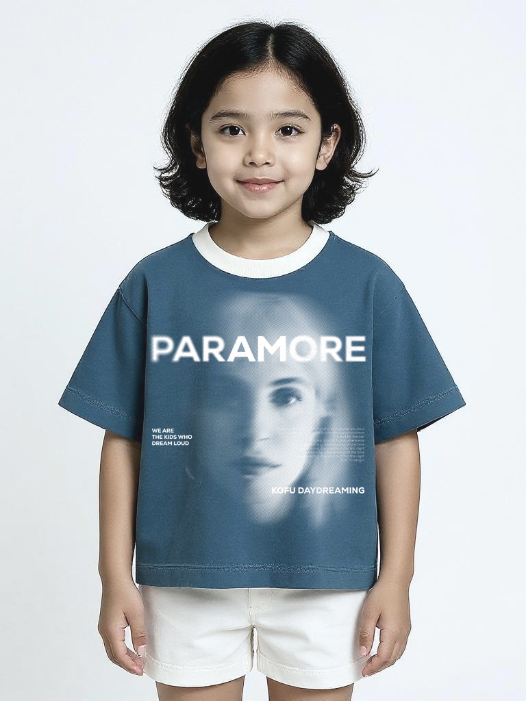 Jual KOFU KIDS Oversize Boxy Tee Anak - Halftone Portrait Graphic Two ...