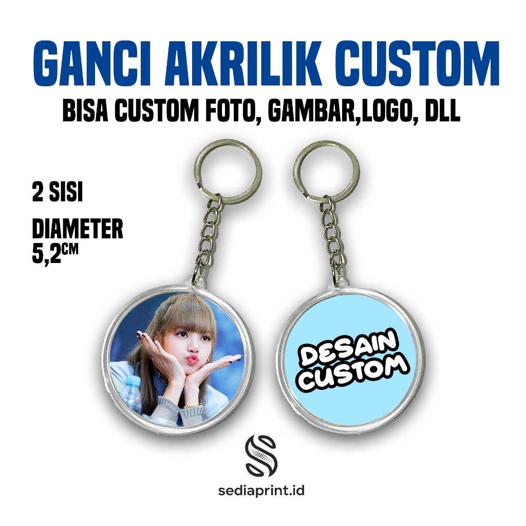 Jual Ganci Akrilik Custom Satuan | Gantungan kunci Keychain bebas ...