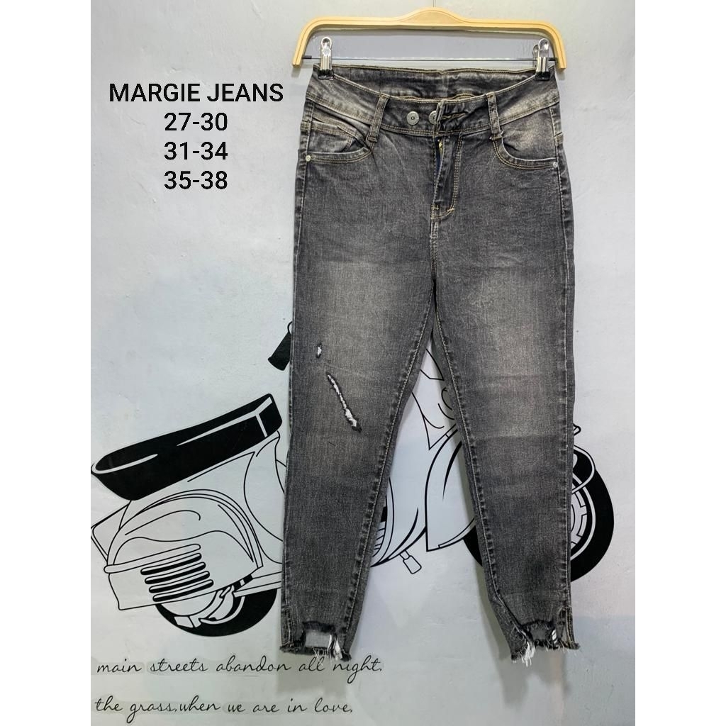 Jual Celana Skinny 7/9 Sobek Tidak Tenbus Margie Grey Evodom Jeans ...
