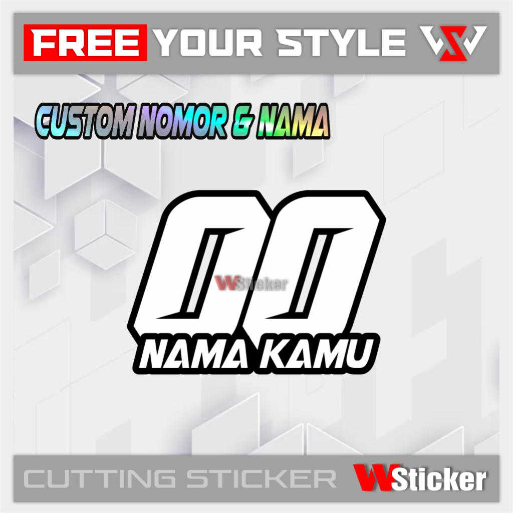 Jual Stiker Balap Custom Stiker Nama Balap Cutting Stiker Nomor Balap ...