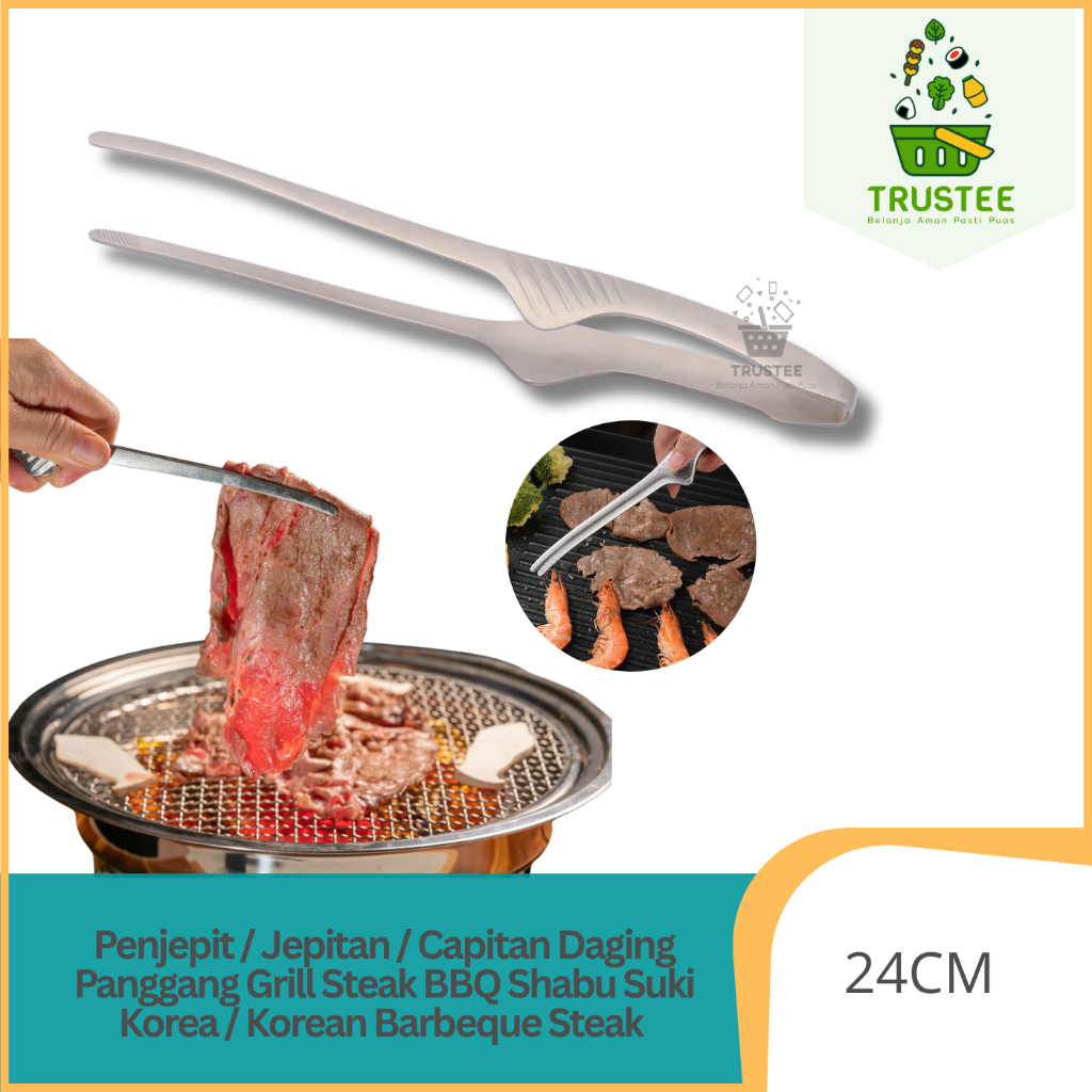 Jual Penjepit / Jepitan / Capitan Daging Panggang Grill Steak BBQ Shabu ...
