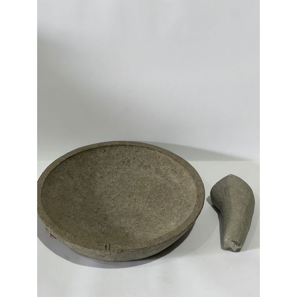 Jual Cobek Batu + Uluk Cobek Batu Diameter 11" Inch Original Batu ...