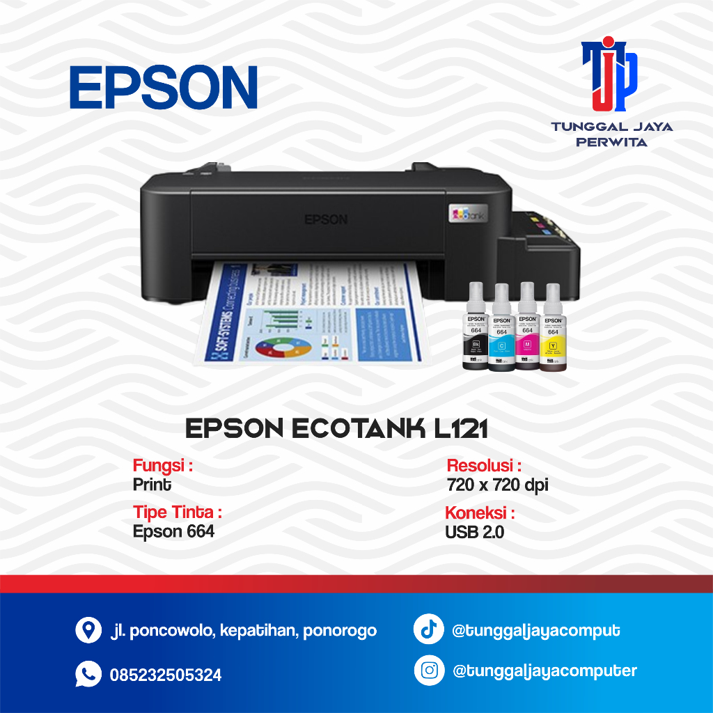 Jual Epson EcoTank L121 A4 Ink Tank Printer | Shopee Indonesia