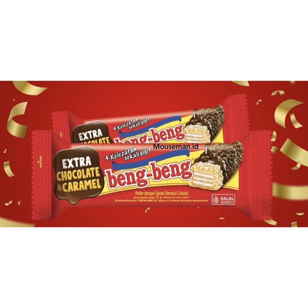 Jual Beng Beng Cokelat Wafer caramel crispy chocolate beng-beng 1pcs ...