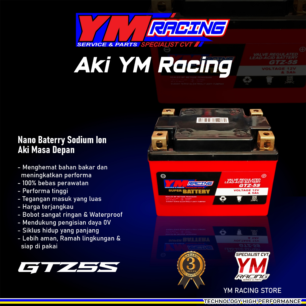 Jual AKI MIO J GTZ5S NANO BATTERY SODIUM ION / ACCU MIO SOUL GT 115 | ACU XRIDE 115 54P ( AKI ...