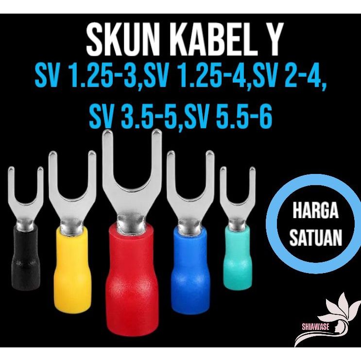 Jual 1 pcs Skun Kabel Y,Skun Garpu Warna,Skun Y Fork skun y garpu skun ...