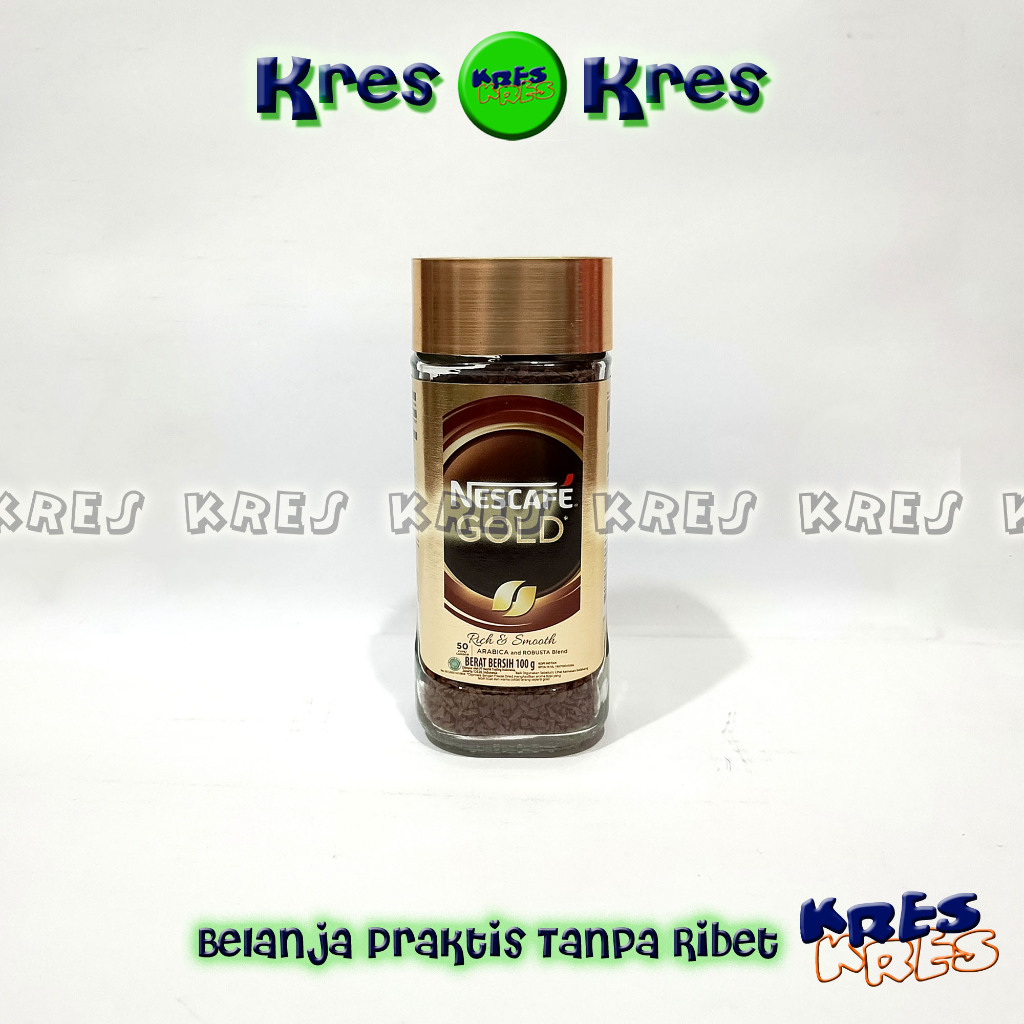 Jual NESCAFE GOLD JAR Coffee Kopi Instan Kopi Hitam Botol 100gr ...