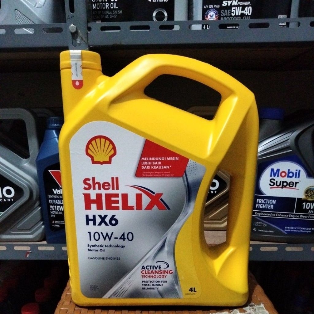 Jual Shell helix hx6 sae 10w-40 synthetic technology isi 4L original ...