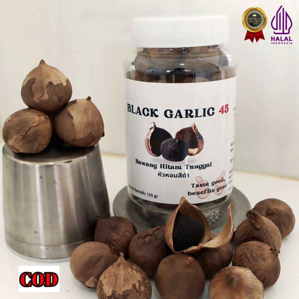 Jual BLACK GARLIC TUNGGAL SOLO Bawang Hitam Tunggal Lanang 125gram Untuk Kesehatan | Shopee ...