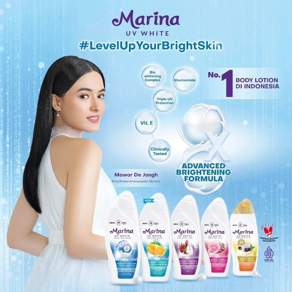 Jual Marina Hand Body Lotion UV White 92ml | Shopee Indonesia