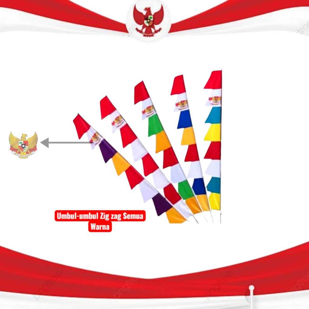 Jual Bendera Umbul Umbul Garuda 3 Meter | 8 Mata Geregaji | Warna Lengkap | Shopee Indonesia