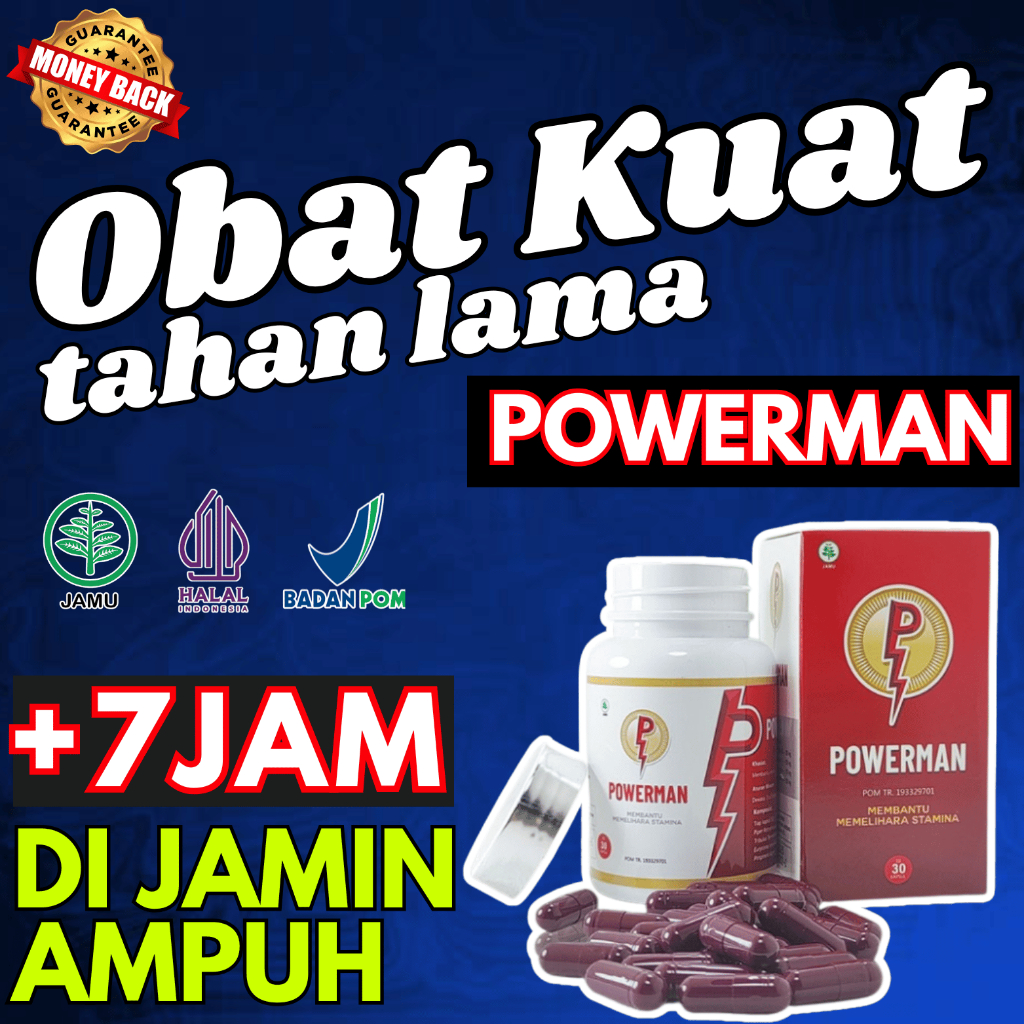 Jual powerman kapsul ampuh pria obat kuat stamina bpom herbal tahan ...