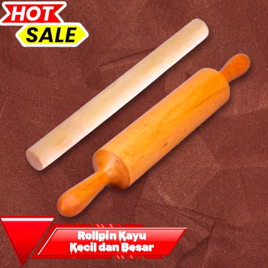 Jual Rollpin Kayu Perata Adonan Kue/Penggilas Adonan Kue | Shopee Indonesia
