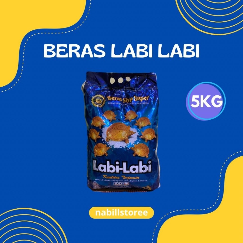 Jual Beras labi labi 5kg,kualitas sedang,original pabrik | Shopee Indonesia