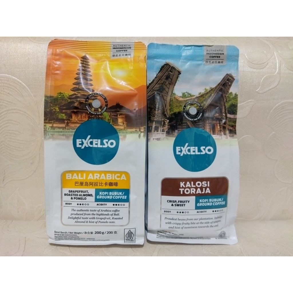 Jual EXCELSO BALI ARABICA 200 GRAM BARU / EXCELSO KALOSI TORAJA 200 ...
