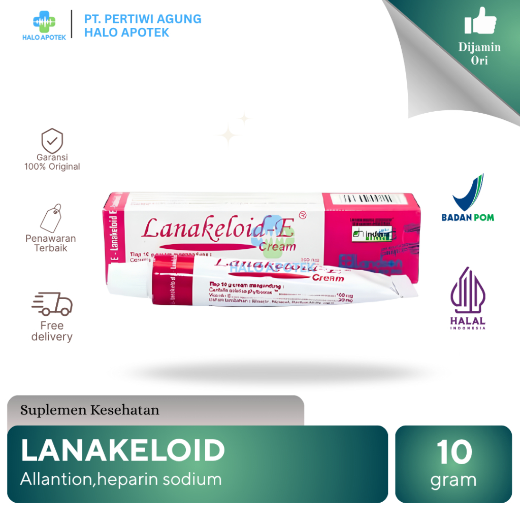Jual Lanakeloid E Cream 10gr / Krim Penghilang Bekas Luka | Shopee ...