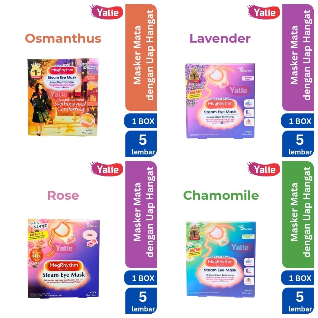 Jual MegRhythm steam eye mask lavender chamomile rose osmanthus sanrio ...