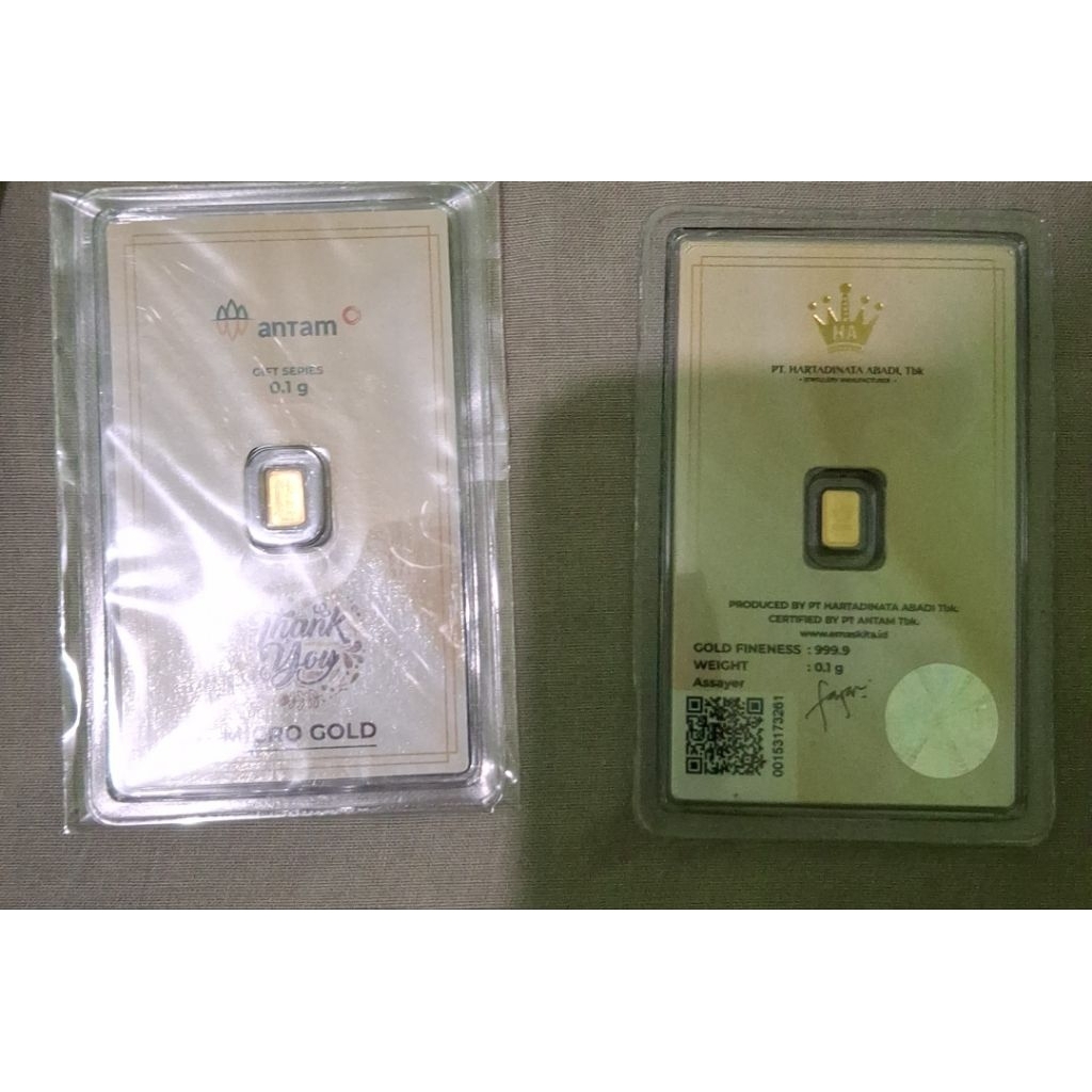 Jual 1 Emas Micro Gold Hartadinata 0.1 Gram Original | Shopee Indonesia