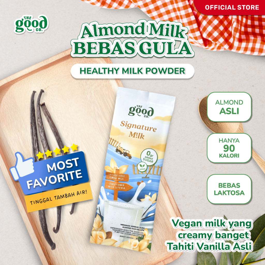 Jual The Good Co. – Susu Almond ASLI (Nondairy) Vegan – Creamy, 90 Kal ...