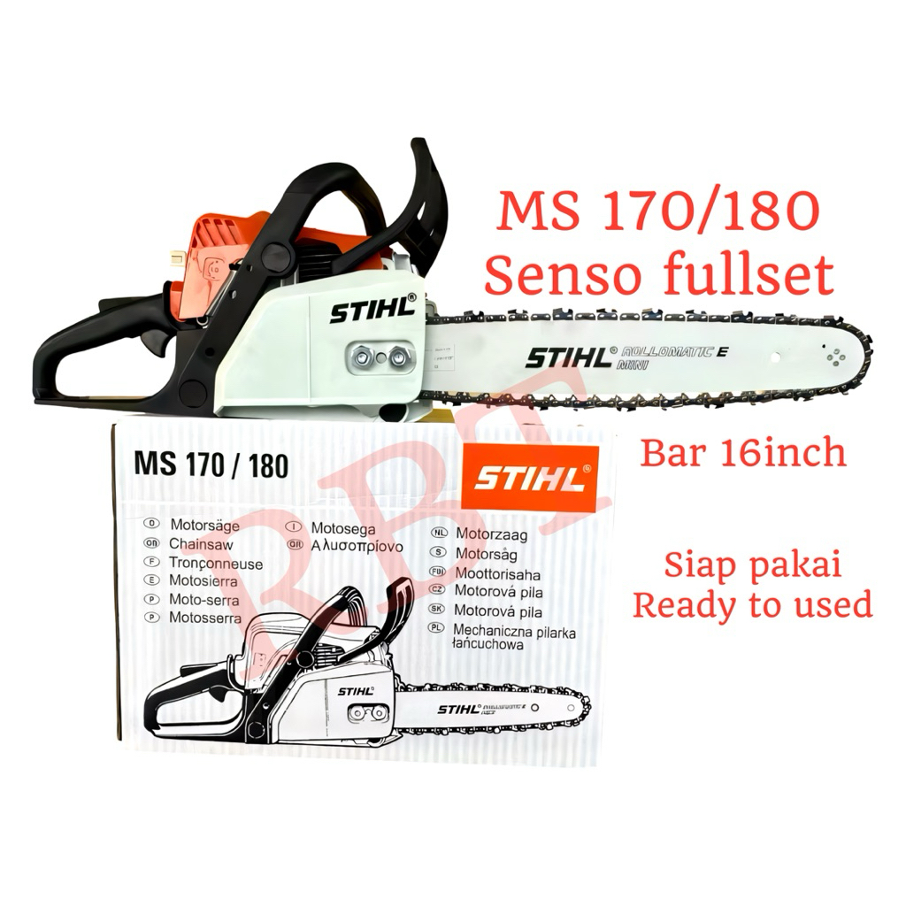 Jual Mesin Pemotong Kayu Chainsaw STIHL MS-180 / MS-170 Bar 16inch | Shopee Indonesia