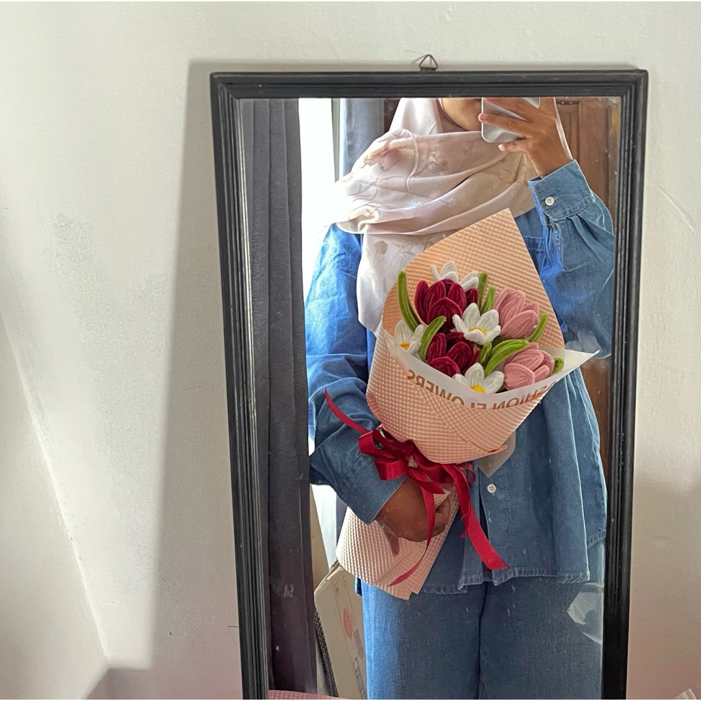 Jual RANIA BUKET | BUKET TULIP | BUNGA KAWAT BULU | BUKET UNIK | KADO ...