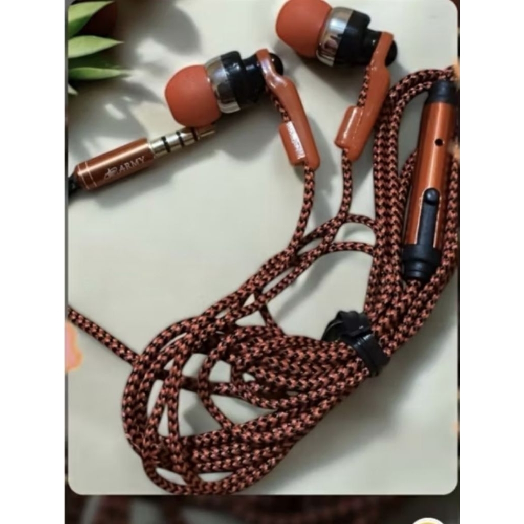 Jual Headset Jack 3,5 FULL BASS model kain Nilon | Shopee Indonesia