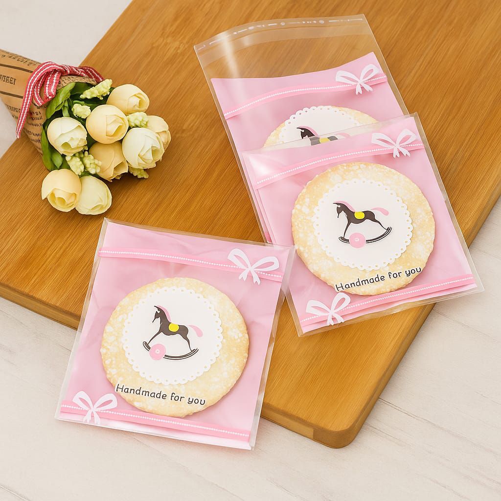 Jual Plastik Kemasan Kue Lucu 14x14cm 15x20cm | Plastik OPP Kue Cokelat ...