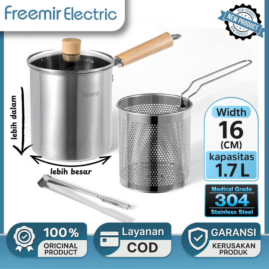 Jual [DEALS] freemir Panci Deep Fryer Set Panci Penggorengan ...