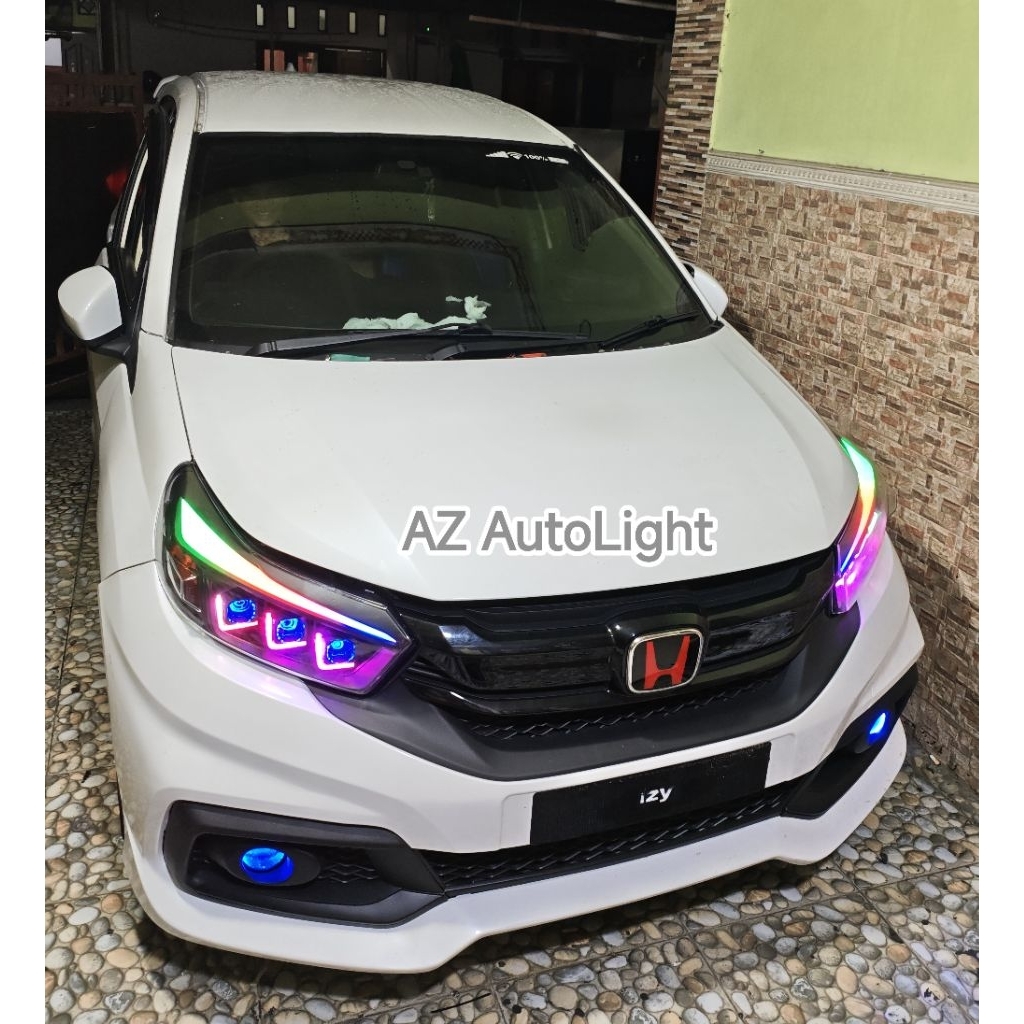 Jual Lampu Depan Headlamp Brio Mobilio Triple Biled Matrix Full RGB ...
