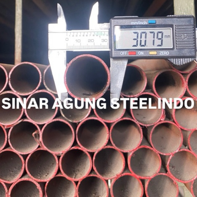 Jual Pipa Hitam 1 inch x 1,2mm x 6m Besi Pipa Hitam 1 inci tebal 1,2mm ...