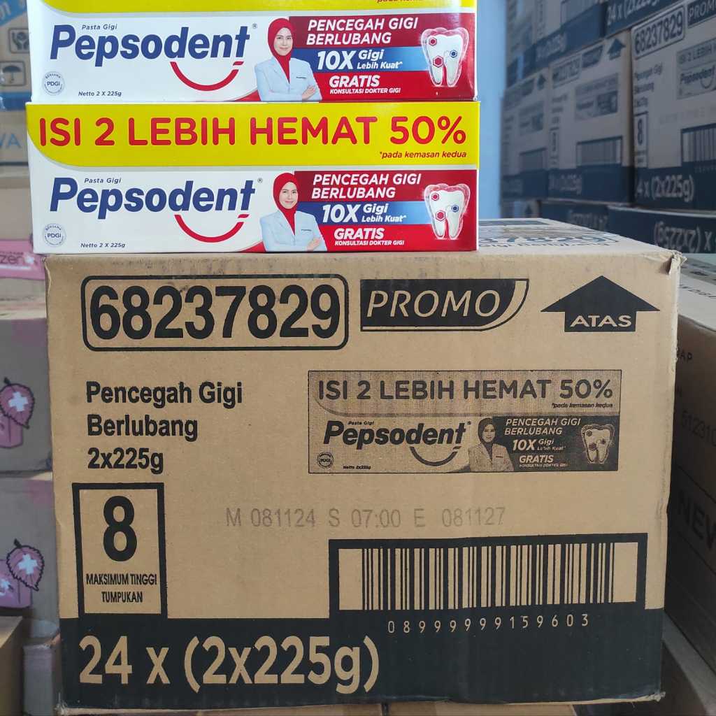 Jual 1 DUS PEPSODENT 225 X2 ISI 24 PACK | Shopee Indonesia
