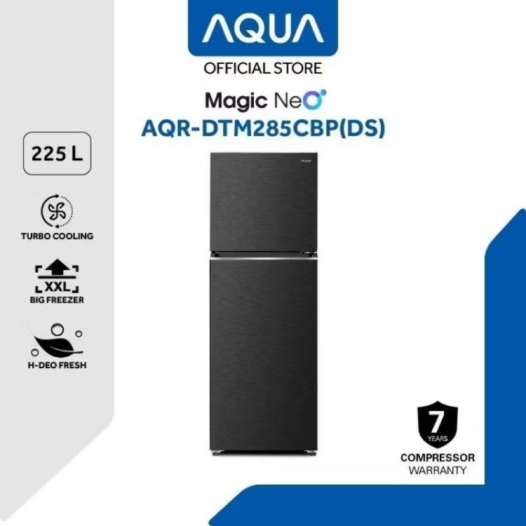 Jual AQUA Elektronik Kulkas 2 Door 225L - Turbo Cooling AQR-DTM285CBP ...