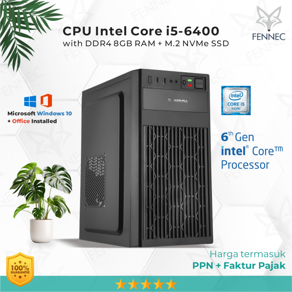 Jual CPU PC Komputer Intel Core i5-6400 Gen-6 RAM 8GB SSD Rakitan ...