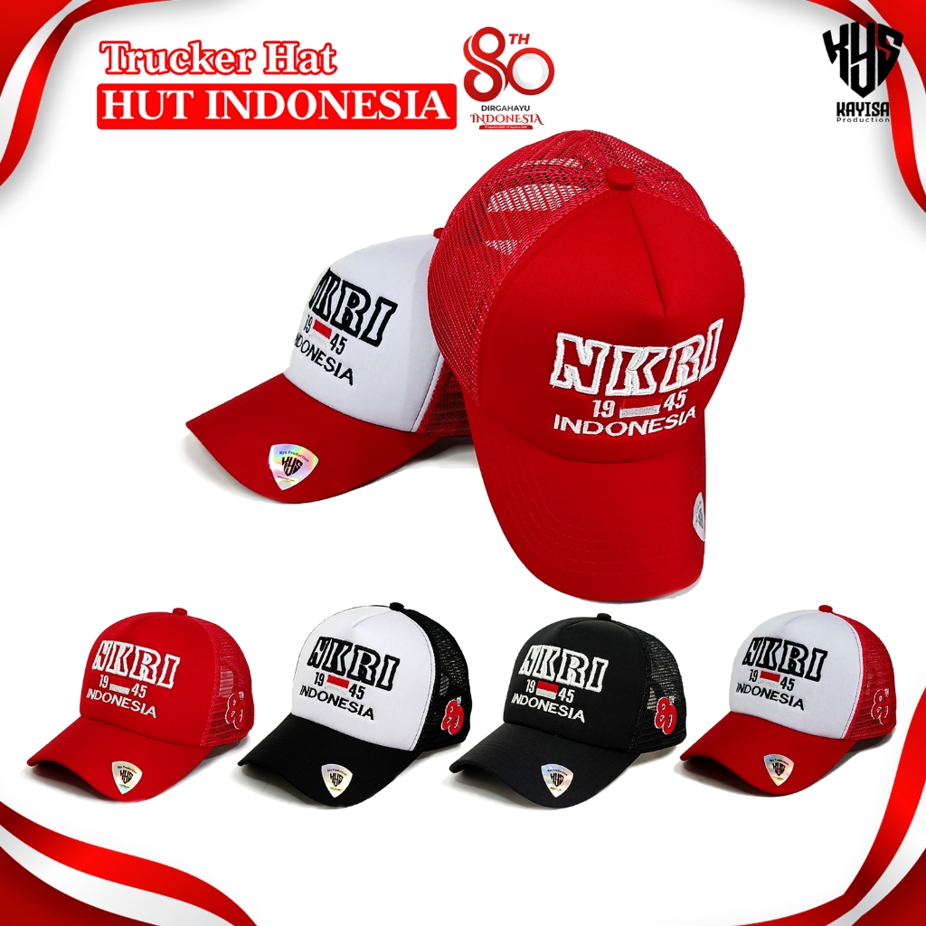 Jual KYS - TOPI HUT RI KE 80 TOPI AGUSTUS 2025-TRUCKER HAT INDONESIA ...