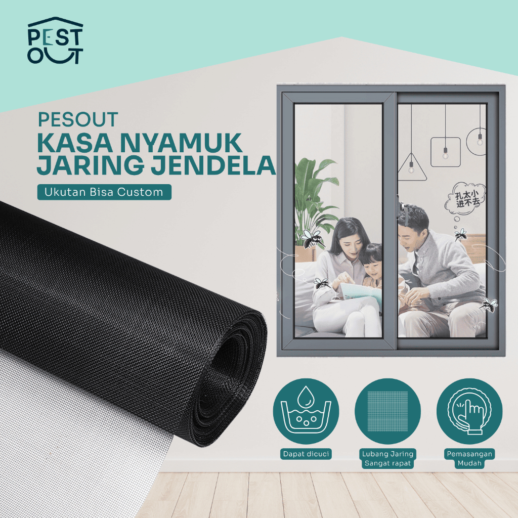 Jual Jaring Nyamuk Ventilasi Jendela Anti Nyamuk Serangga Mosquito Net ...