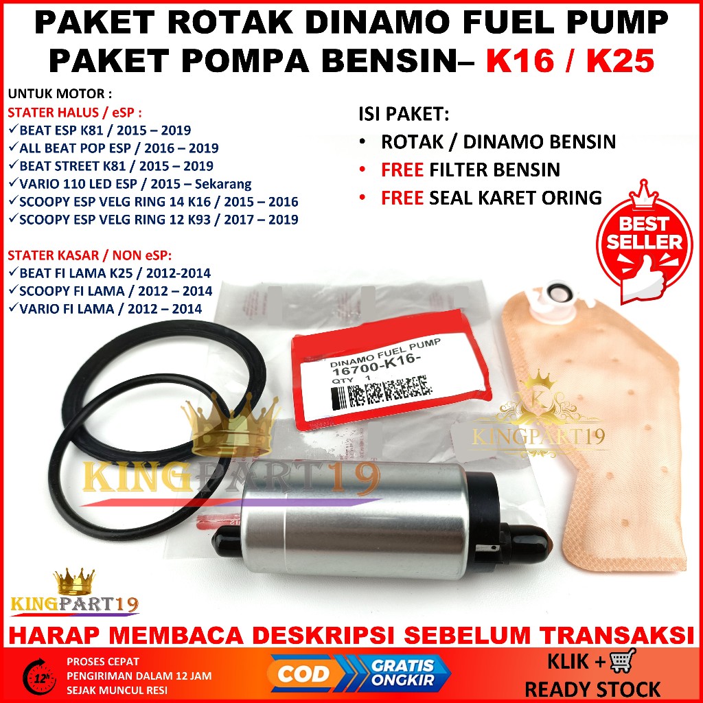 Jual PAKET ROTAK BEAT FI BEAT ESP BEAT POP VARIO 110 FI LED SCOOPY FI ...